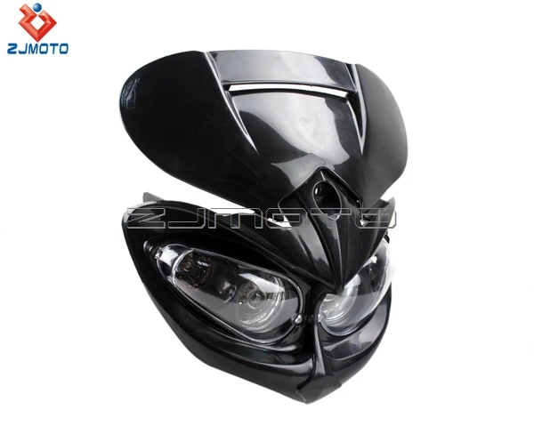 Universal Head Light Angry Face Headlight Dirt Bike Lights Motorcycle ...