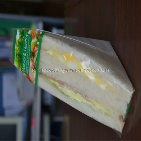Custom Triangle Sandwich Packaging Bag/sandwich Bag Bopp Plastic Bags ...
