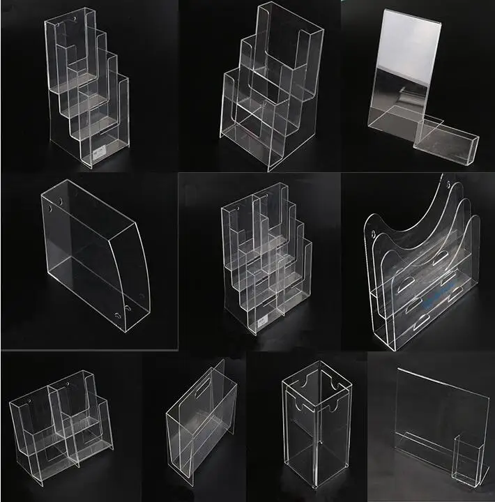 3mm Single Tier Acrylic Display Rack Hanging Wall Mount Clear Acrylic ...