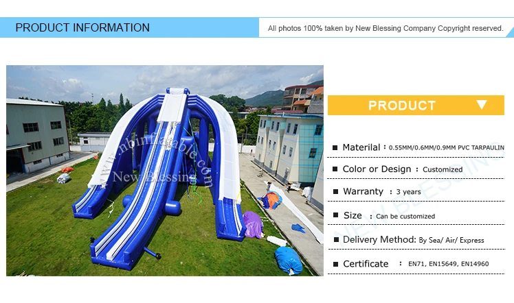 Factory PVC Giant Inflatable Water Slide Trippe Lane, Enormous ...