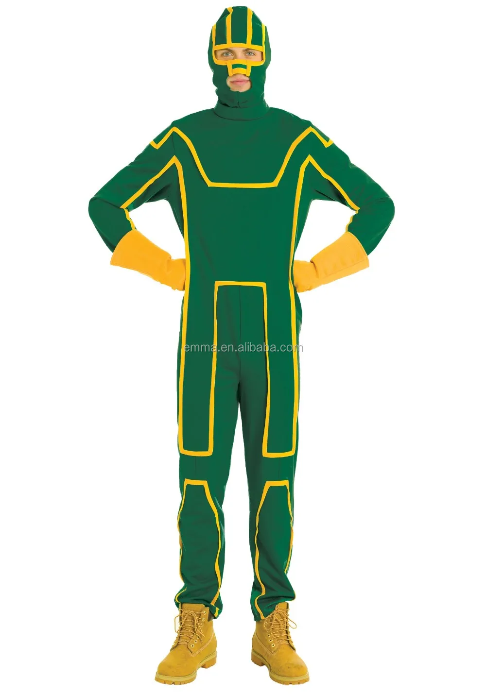 Mens Kick Ass Fancy Dress Super Hero Kickass Costume Movie New Jumpsuit Outfit Bmg20137 Buy