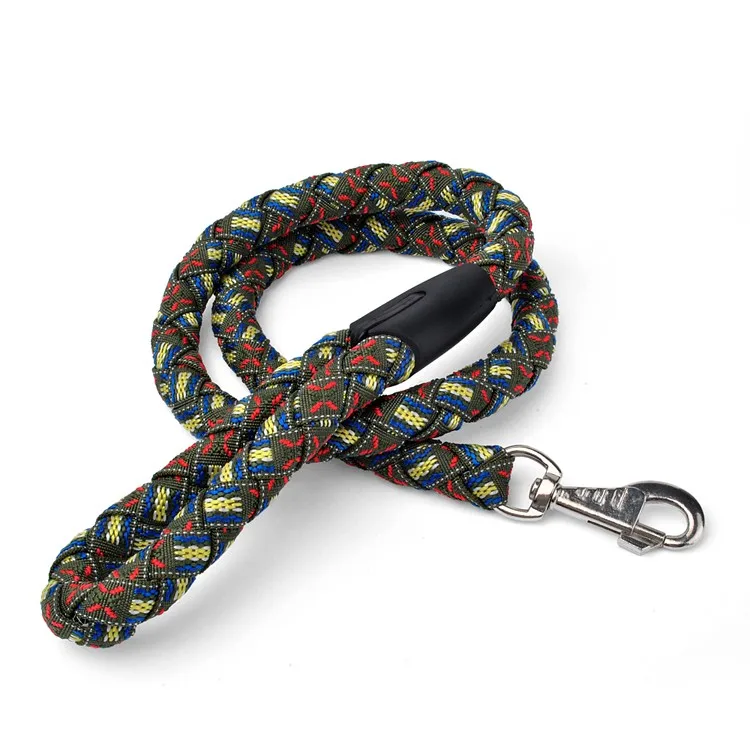 Sturdy And Durable Thick Braided Nylon Rope Dog Leash- Soft Loop Handle ...