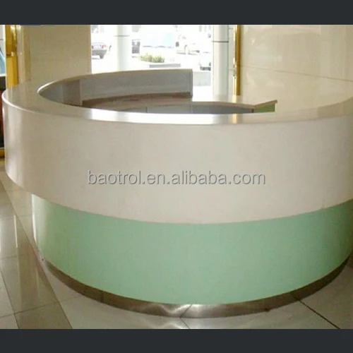C-shape Acrylic Marble Reception Counter/ Half-round Acrylic Marble ...