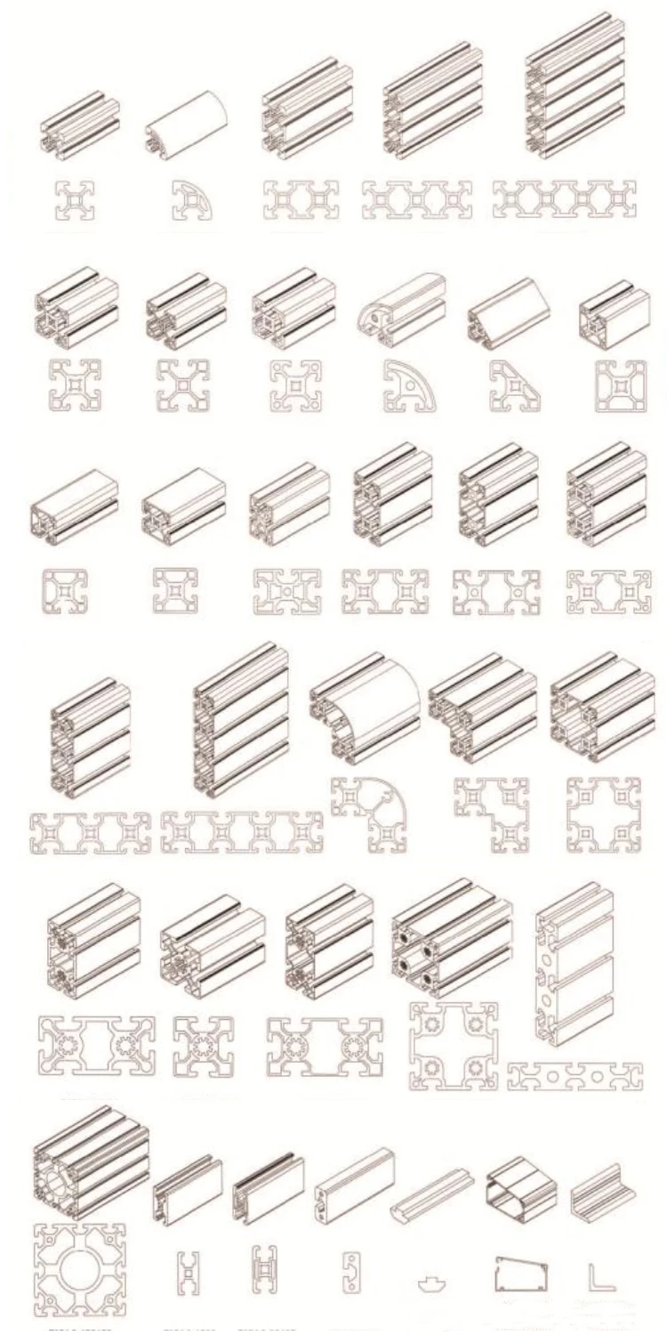 Grade Aluminium Profile For Industrial Mechanical Structural Framework ...