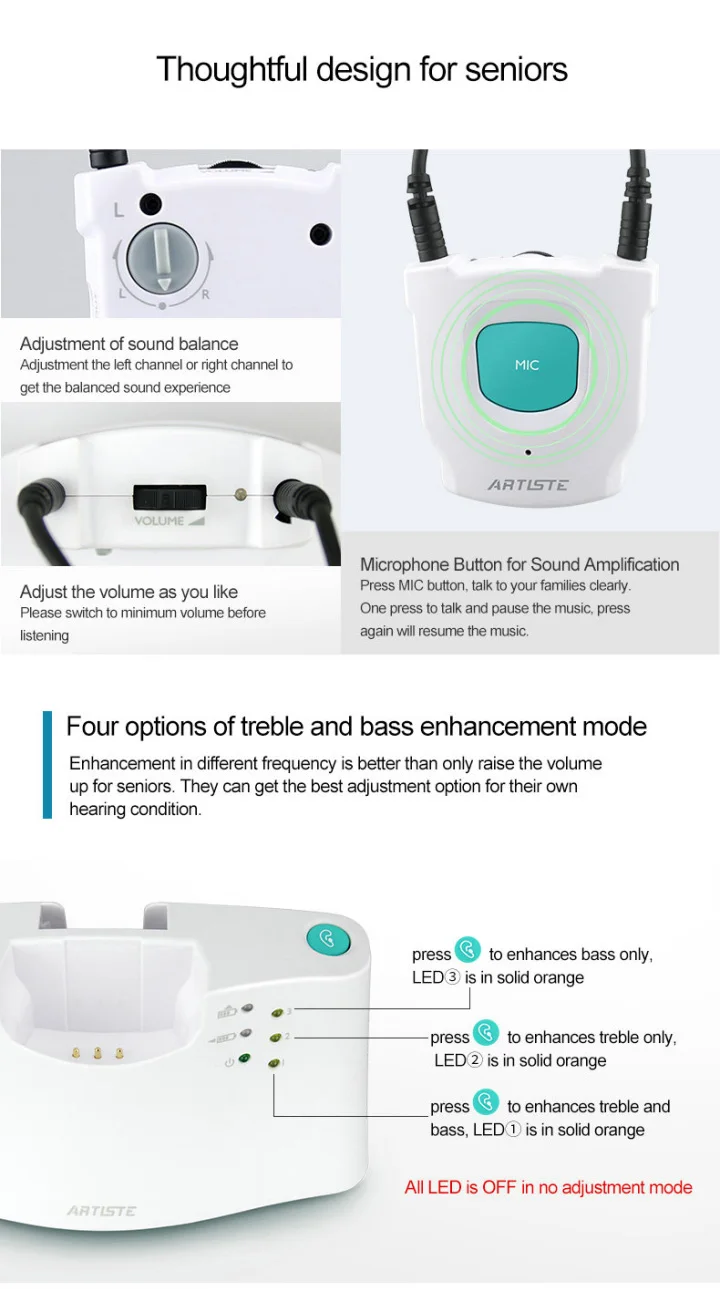 2.4ghz Digital Wireless Induction NECK-LOOP Hearing Aid