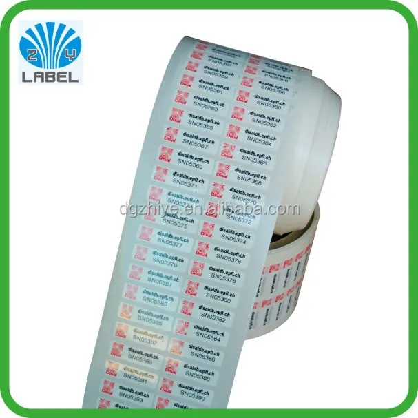 Cheap Price Serial Number Roll Sticker Custom Vinyl Serial Number ...