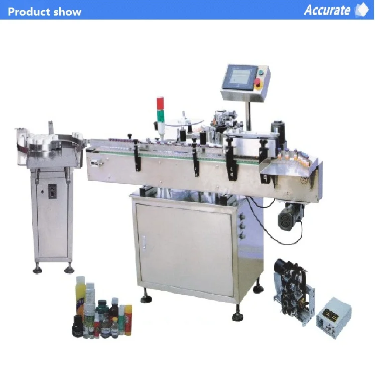 Automatic Round Glass Bottle Paper Self-adhesive Label Sticking Machine ...