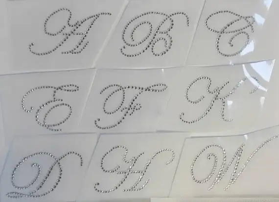 Custom Alphabet Letters Iron On Script Heat Press Decal Hotfix Patches ...