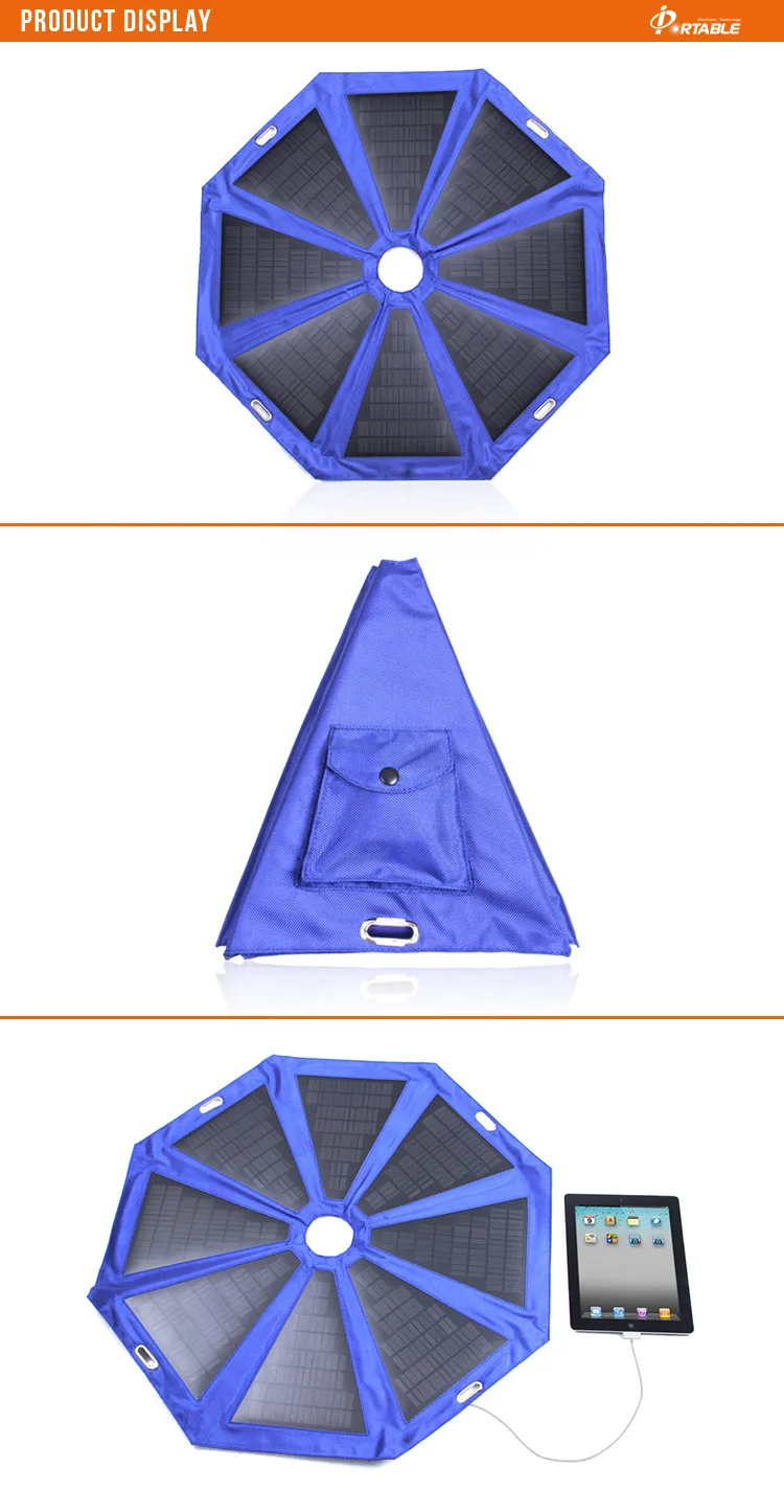 24w Portable Foldable Outdoor Beach Umbrella Solar Panel With ...