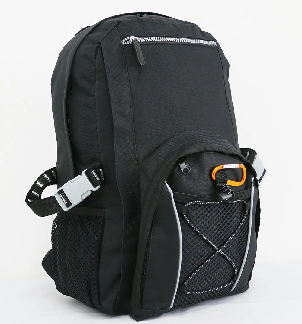 600d Polyester Designer Black Mens Back Pack Sports Custom Travelling ...