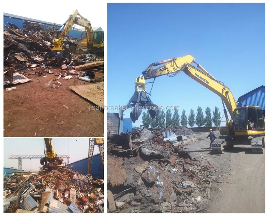 Orange Peel Grab, Hydraulic Material Grapple, Sunwad Scrap Grapple for ...