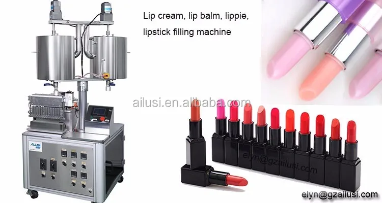 12 Nozzles Cosmetic Pneumatic Lipstick Making Machine Lip Balm Lip ...
