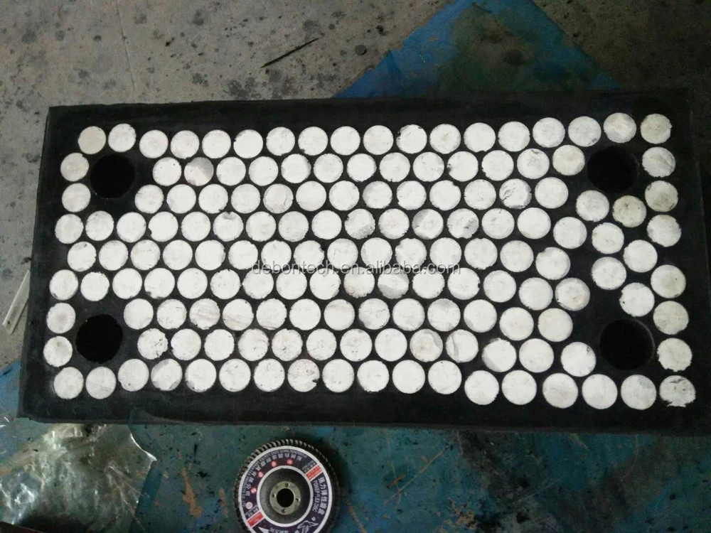 Conveyor Deflector Chute Alumina Ceramic Rubber Wear Liner Lining Plate ...
