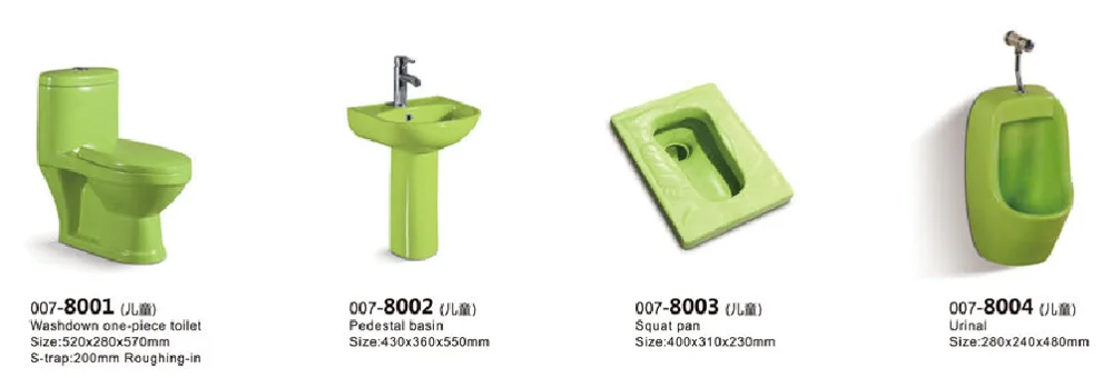 High Quality Kindergarten Bathroom Wc Small Size Green Colorful Kids ...