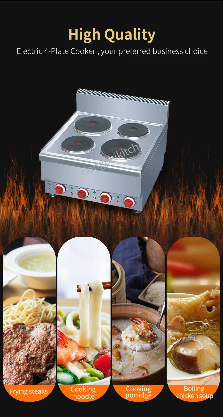 4 Burner Electric Hot Plate - High Quality Commercial Cooking
