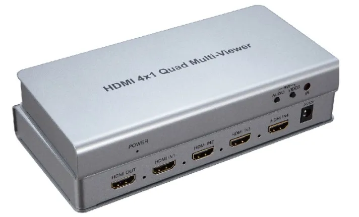 HDMI Quad Multiviewer - 4 in 1 HDMI Splitter with IR Control