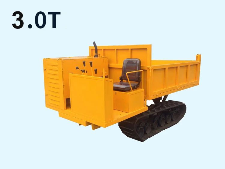 2 Ton Crawler Carrier Rubber Track Dumpers Mini Dumper Power Barrow ...