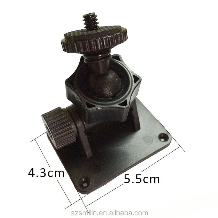 1/4" Standard Screw Car Camera Mount 3m Sticker Dvr Bracket 360 Degree ...