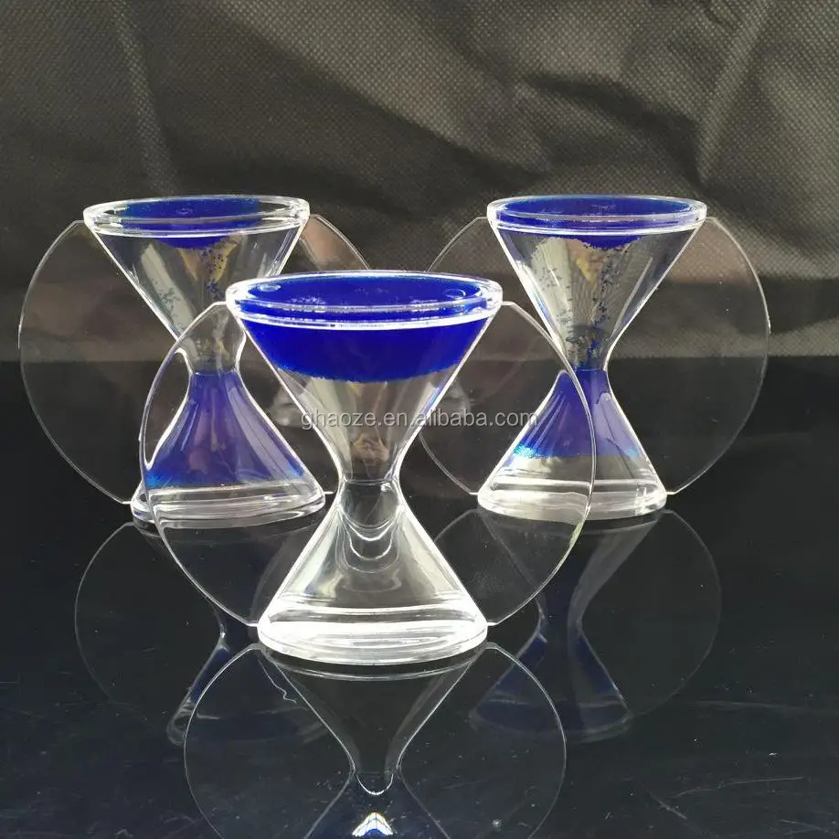Acrylic Gifts Crafts Liquid Hourglass - Sands Top to Bottom