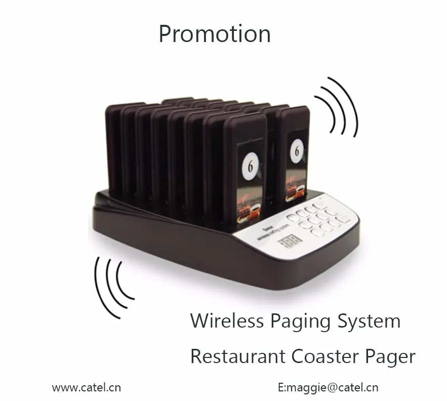 Ctp301 Hotsale Wireless Restaurant Queue Coaster Pager/vibrating Pager ...