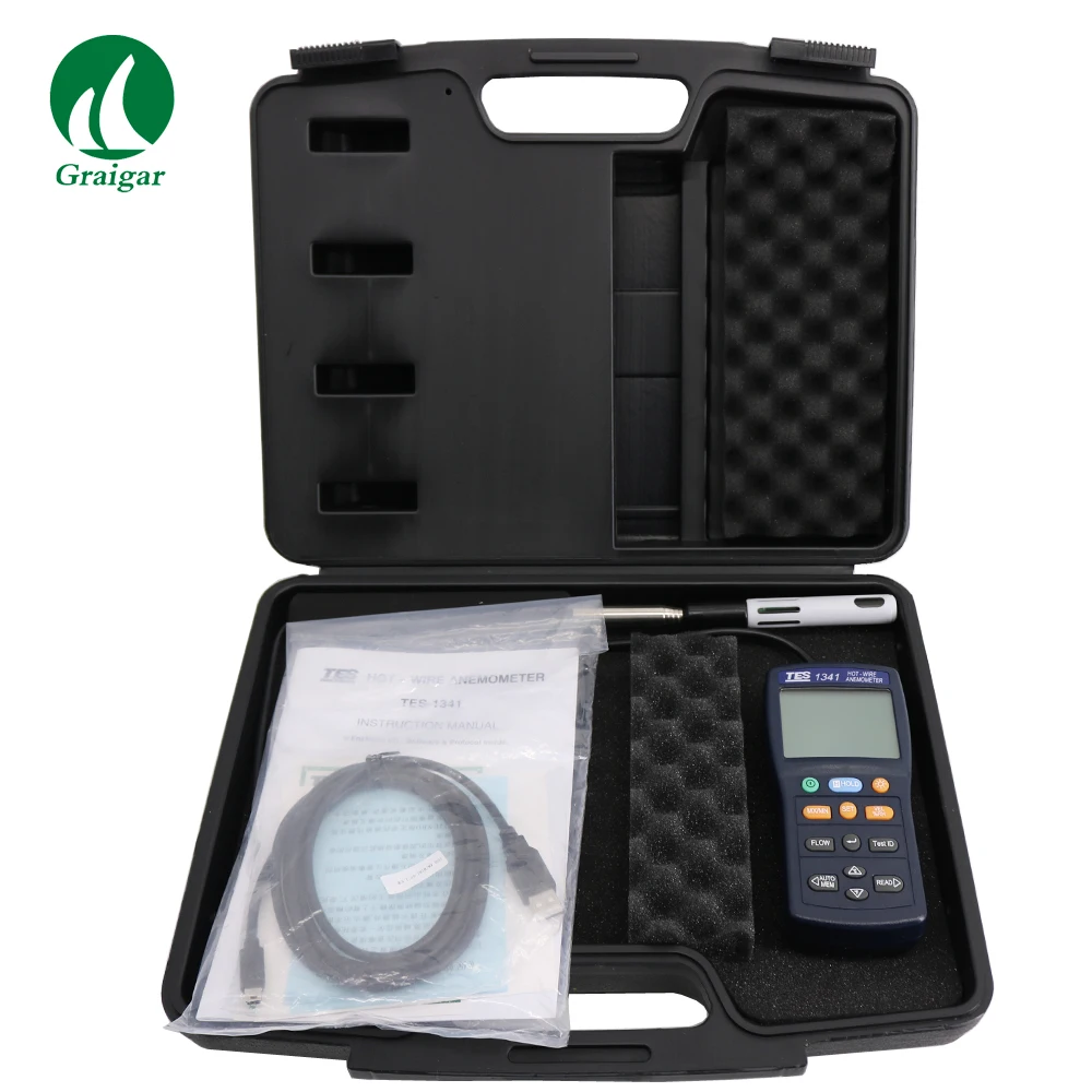TES-1341N Hot Wire Anemometer - Precision Air Velocity Meter