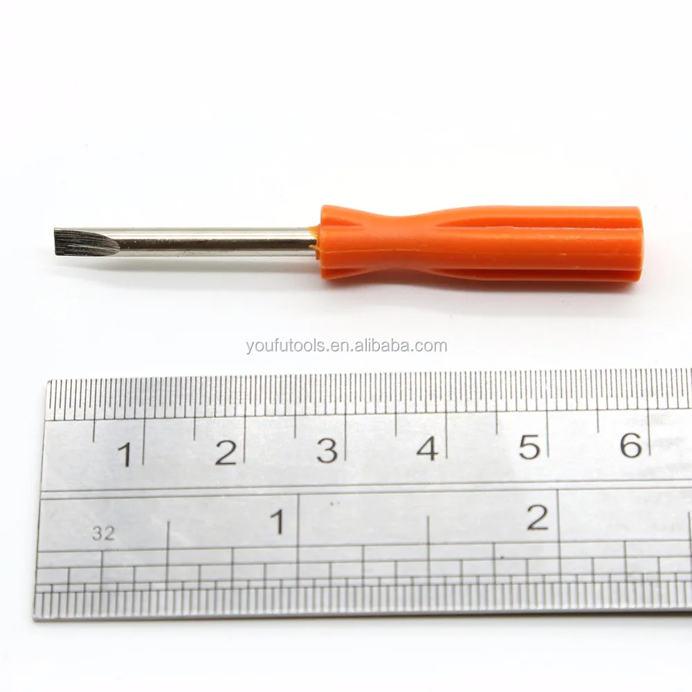 Hot Sale Orange Plastic Handle 60mm Slotted Flat Screcriver Mini ...