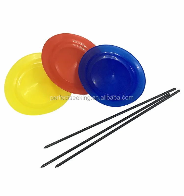 Spinning Toy Whirling Tray Round Flying Salver Plastic Dish Juggle ...