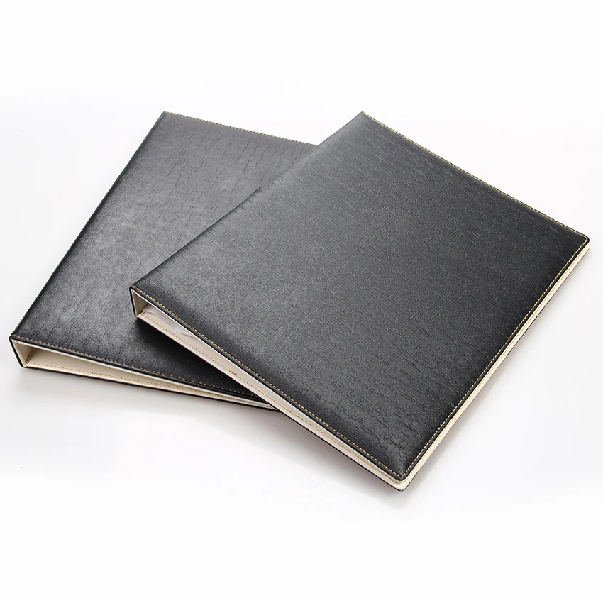 Presentation Leather Portfolio 4 Ring Binder Loose Leaf Folder A4 Size ...
