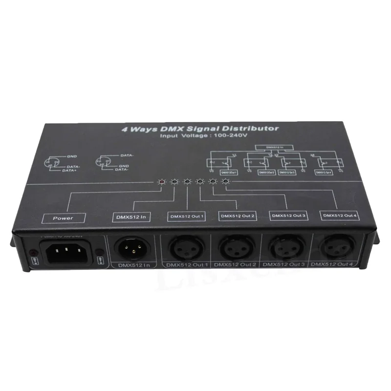 Dmx Controller Dmx Repeater Dmx Signal Distributor Dmx124 Ac100-240v ...