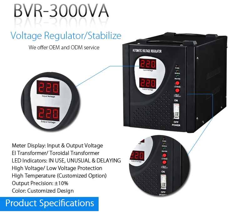 5000w Relay Control Voltage Regulator Full Automatic Ac Voltage ...