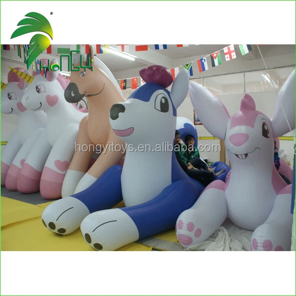 Giant Lovely Inflatable Pink Rabbit Cartoon Character,Inflatable Rabbit ...