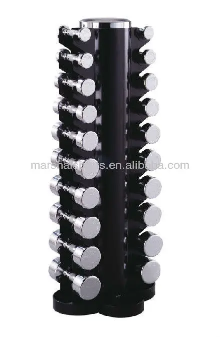 10 Pair(1kg To 10kg) Chrome Dumbbell Set With Tower Rack - Buy Chrome ...