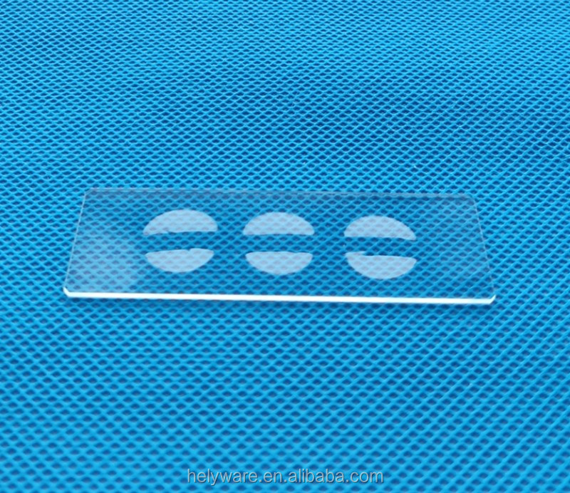 1.2mm Thin 3 Well Glass Depression Concave Microscope Slide