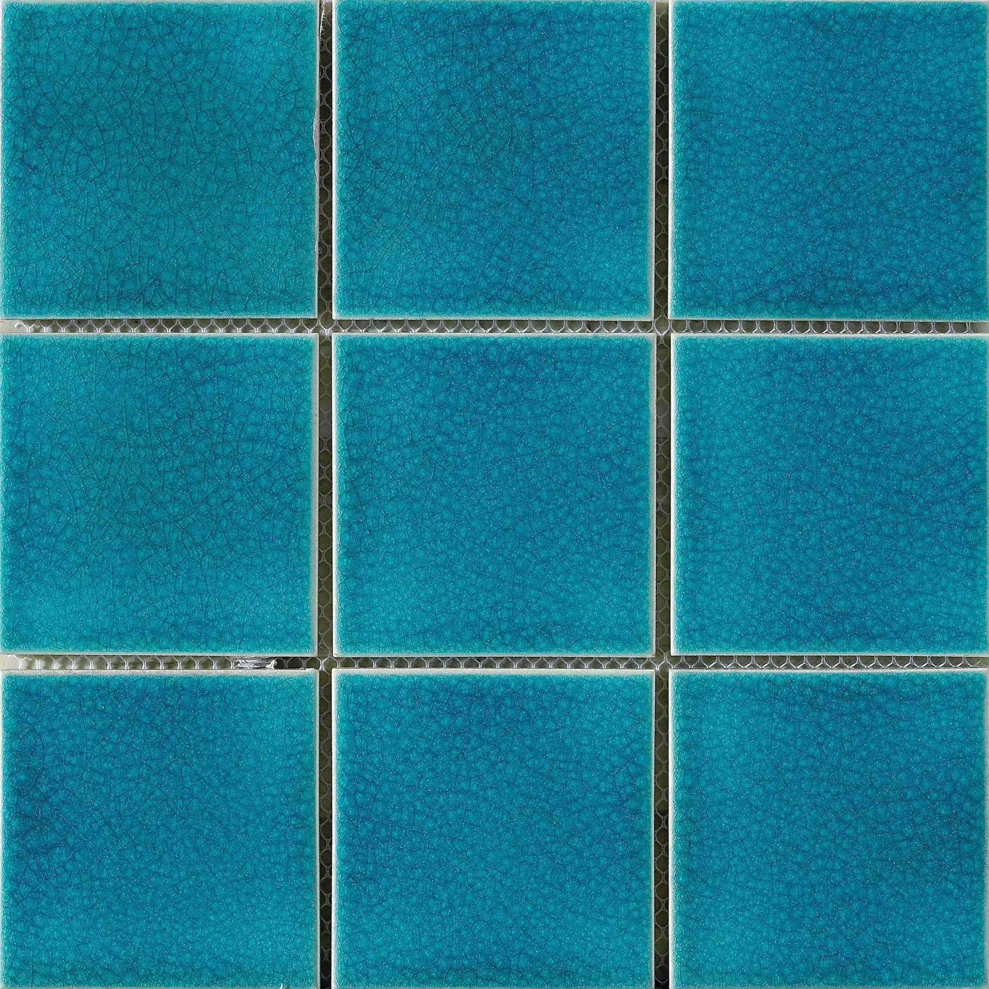 Light Blue Single Color Glass Tile Mosaic for Swimming Pools