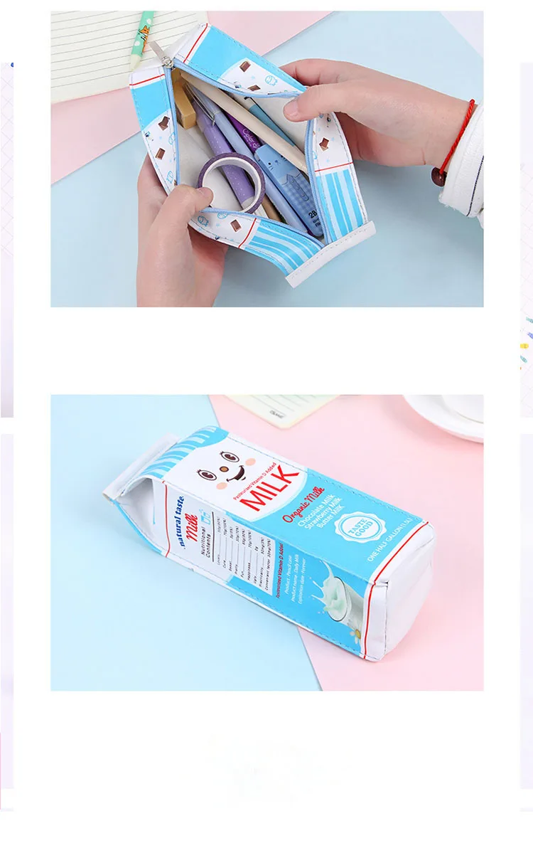 Topsthink Promotional Pencil Case Simulation Milk Cartons Pen Pouch For ...