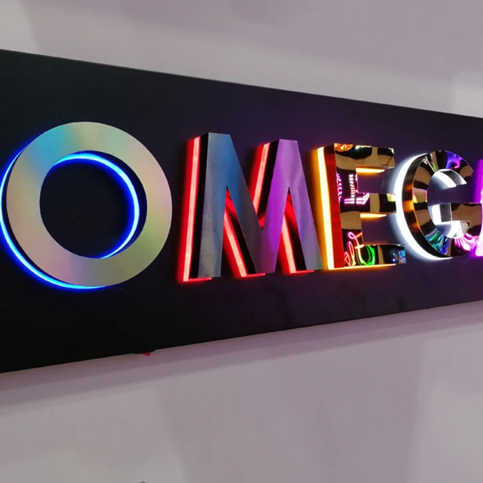 Outdoor Store Front Stainless Steel Full Color Backlit Sign Led ...