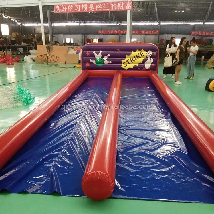 High Quality Outdoor Inflatable Alley Bowling Double Lane