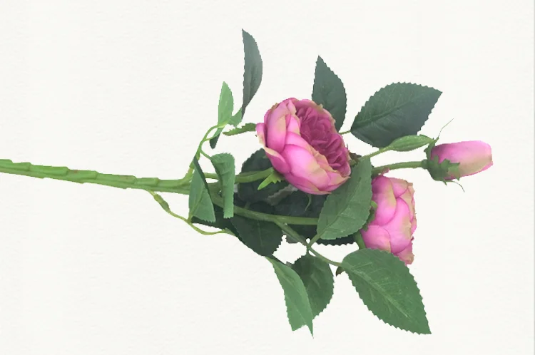 Single Stem Real Touch Artificial Red Open Rose Flowers Artificial ...