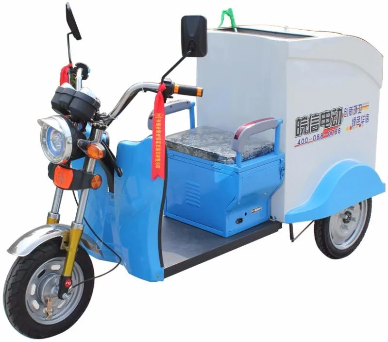 48v/120ah Garbage Trash Cleaning Electric Tricycle With Garbage Bins ...