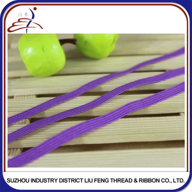 Flat Polyester 6mm Braided Elastic For Garment - Buy Braided Elastic ...