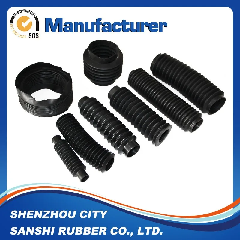 Oem Size Black Rubber Corrugated Sleeve Moulded Molded Rubber Bellow ...