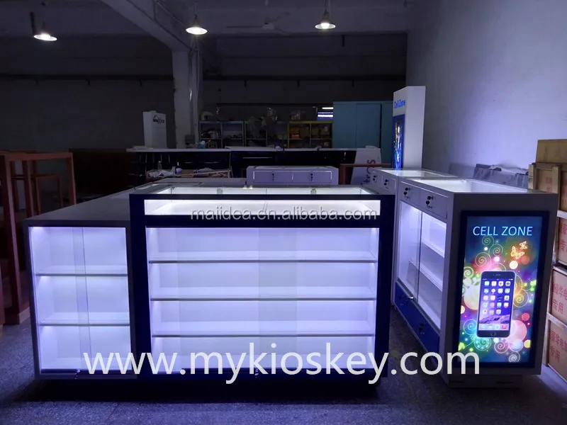 Double sides wood mobile phone display showcase