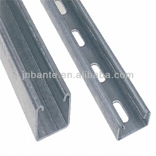 C And U Slotted Perforated Galvanized Steel Strut Channel - Buy Strut ...