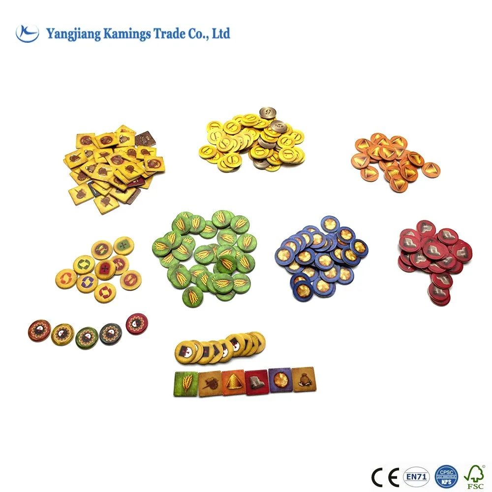 Custom Paper Cardboard Game Tokens Chits Pieces - Buy Custom Game ...
