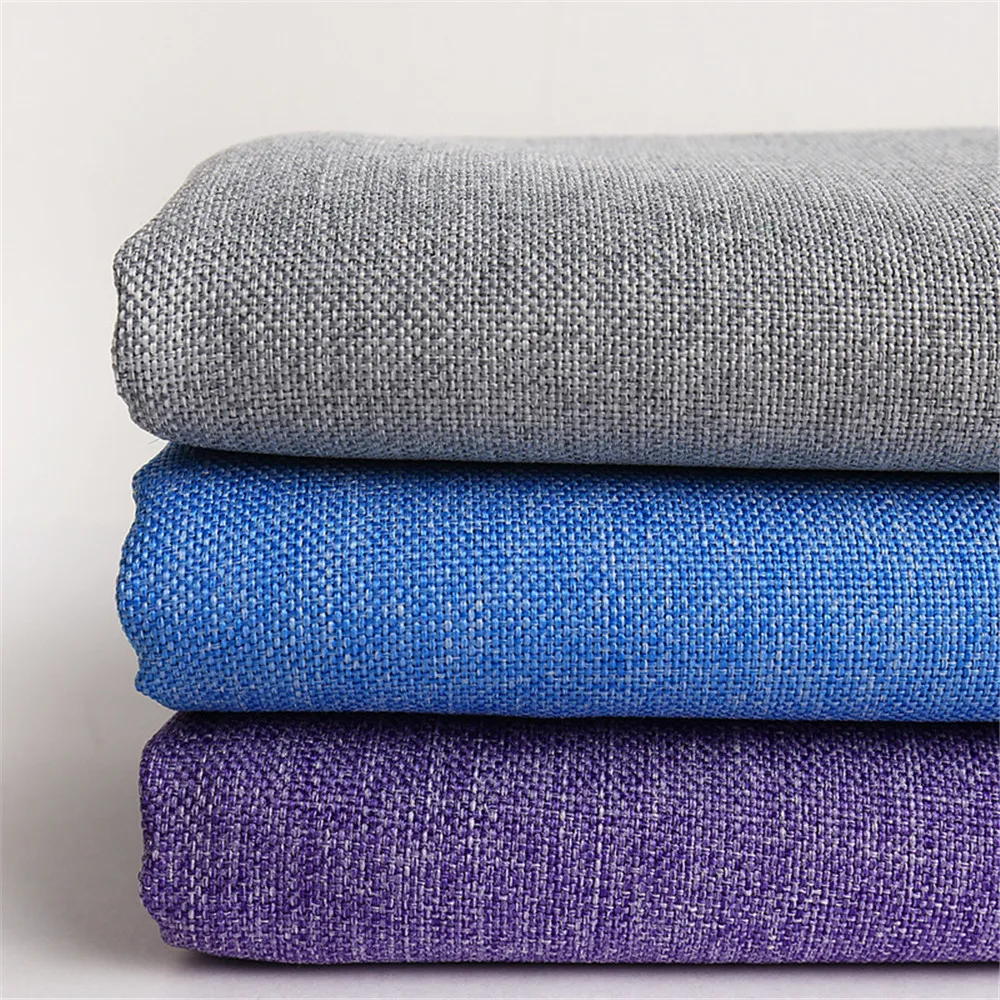 100% Polyester Linen Look Fabric Blackout Curtain - Buy 100% Polyester ...