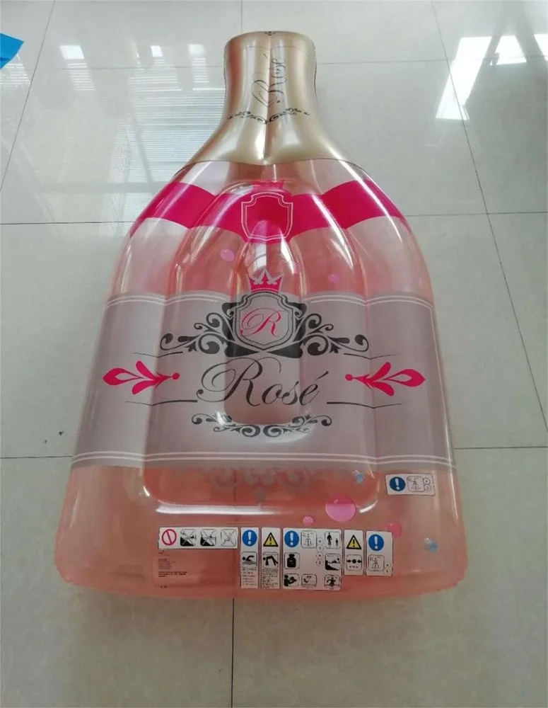 Customized Wine Bottle Shaped Inflatable Floating Mattress, Inflatable ...