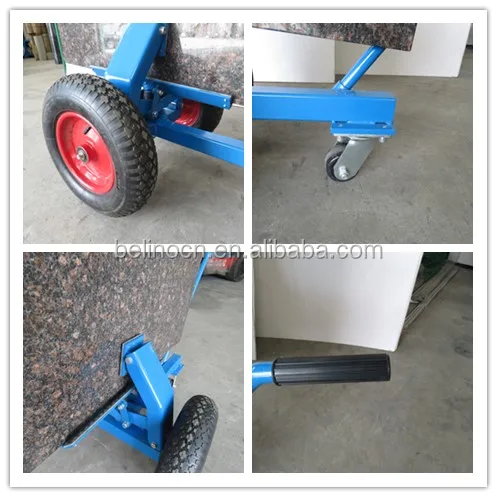 Self-locking Granite Marble Slab Moving Trolley with 3 Wheels
