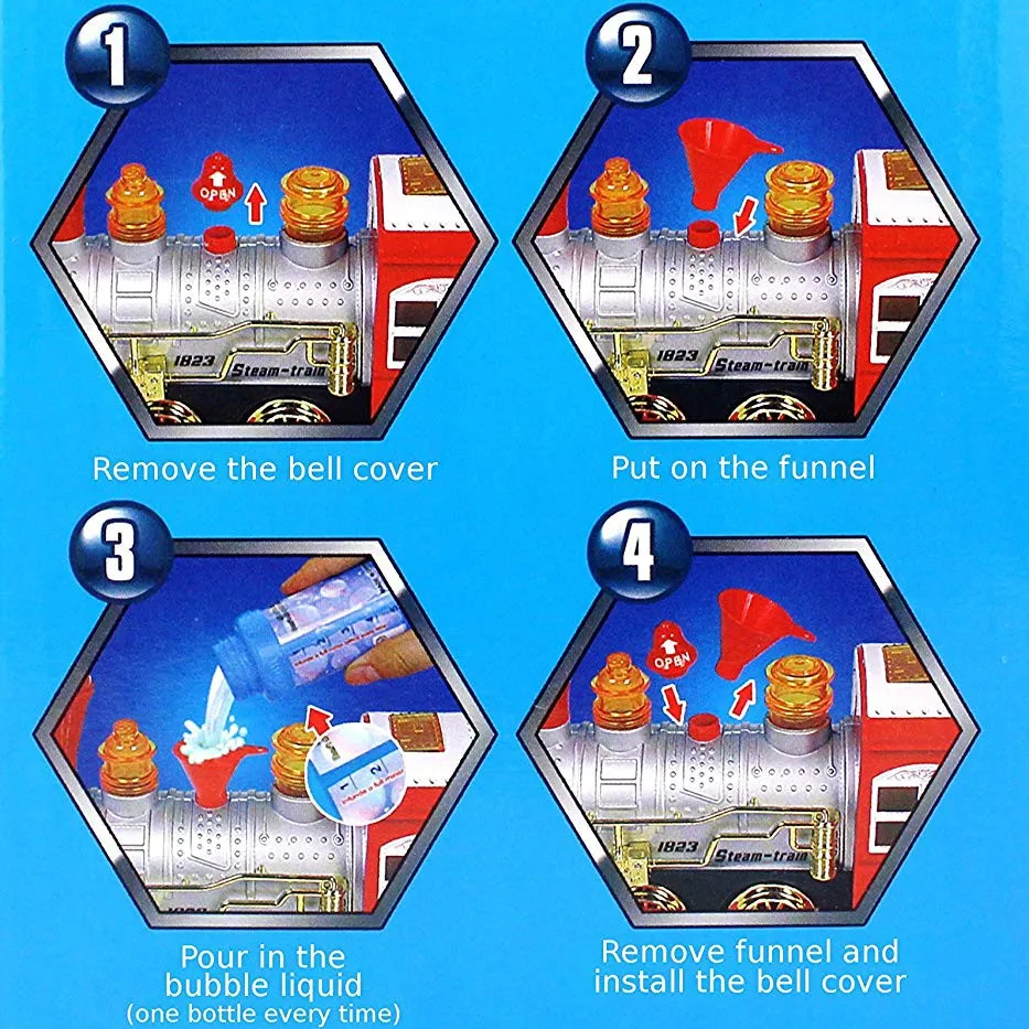 Toys Steam Train Locomotive Engine - Bubble Blowing Fun