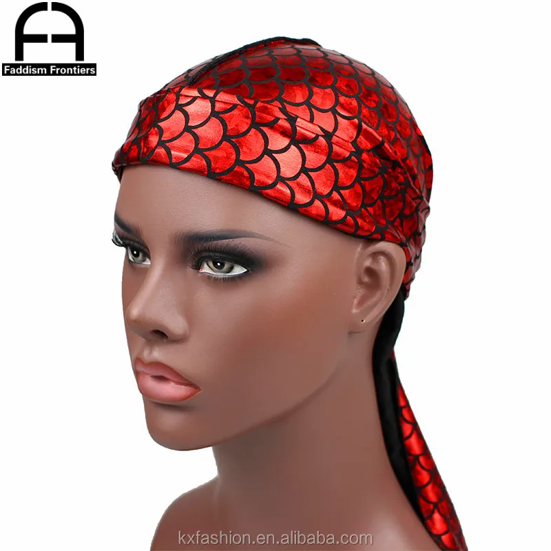 New Men Fish Scale Silky Durags - Buy Durag,Silky Durag,Fish Scale ...