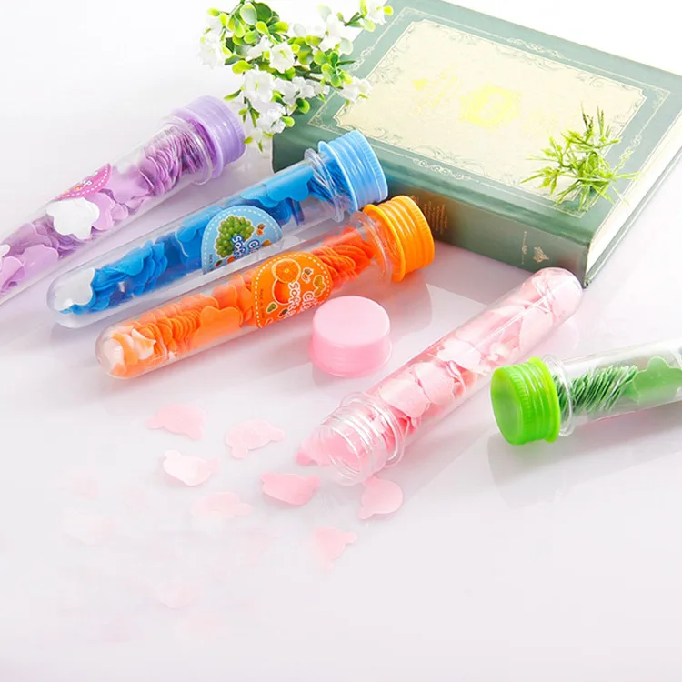 Portable Test Tube Soap Flower Rose Flower Star Shape Soft Bath Paper ...